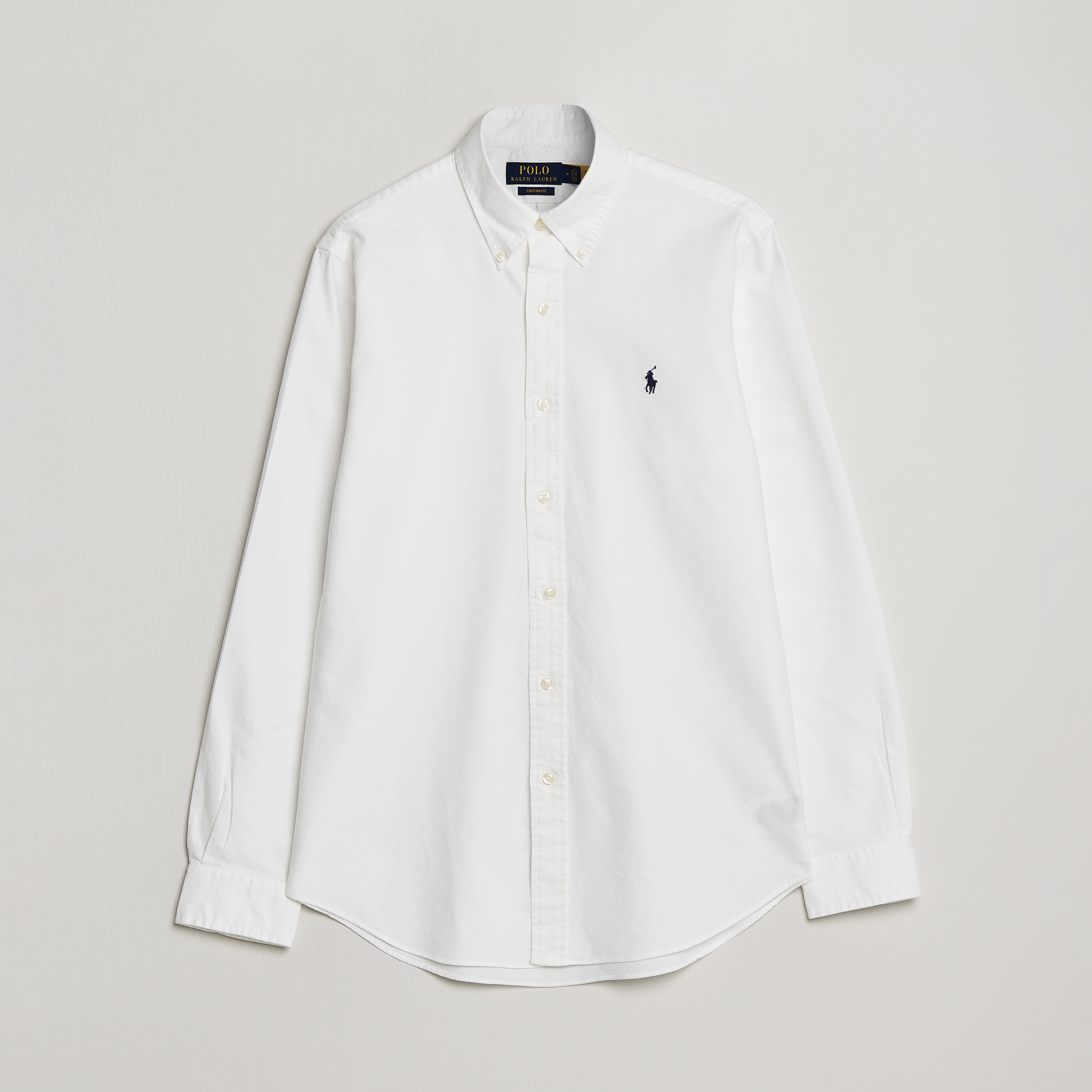 Polo Ralph Lauren Custom Fit Garment Dyed Oxford Shirt White su CareOfCarl.