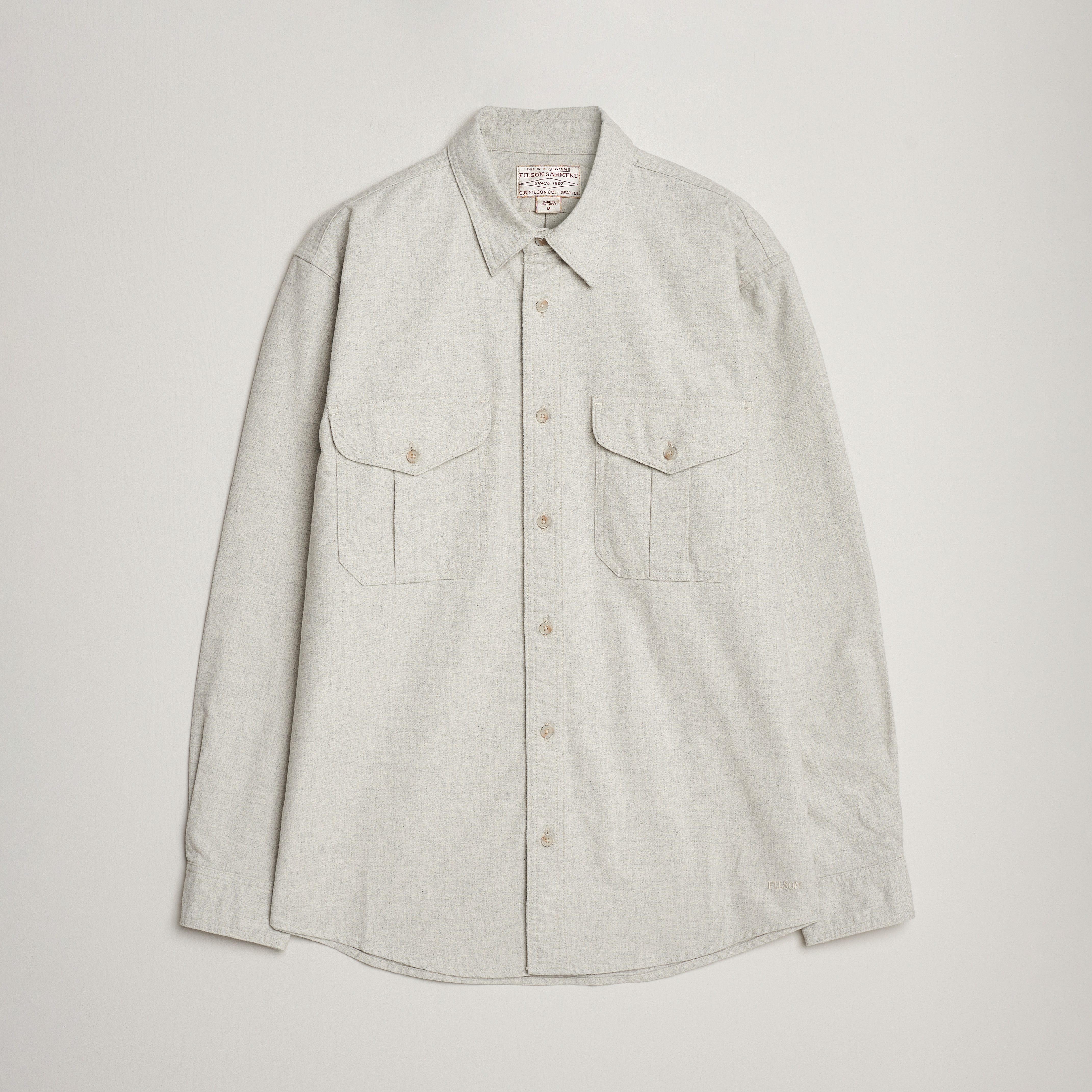 Filson Alaskan Guide Shirt Natural Heather su CareOfCarl.it