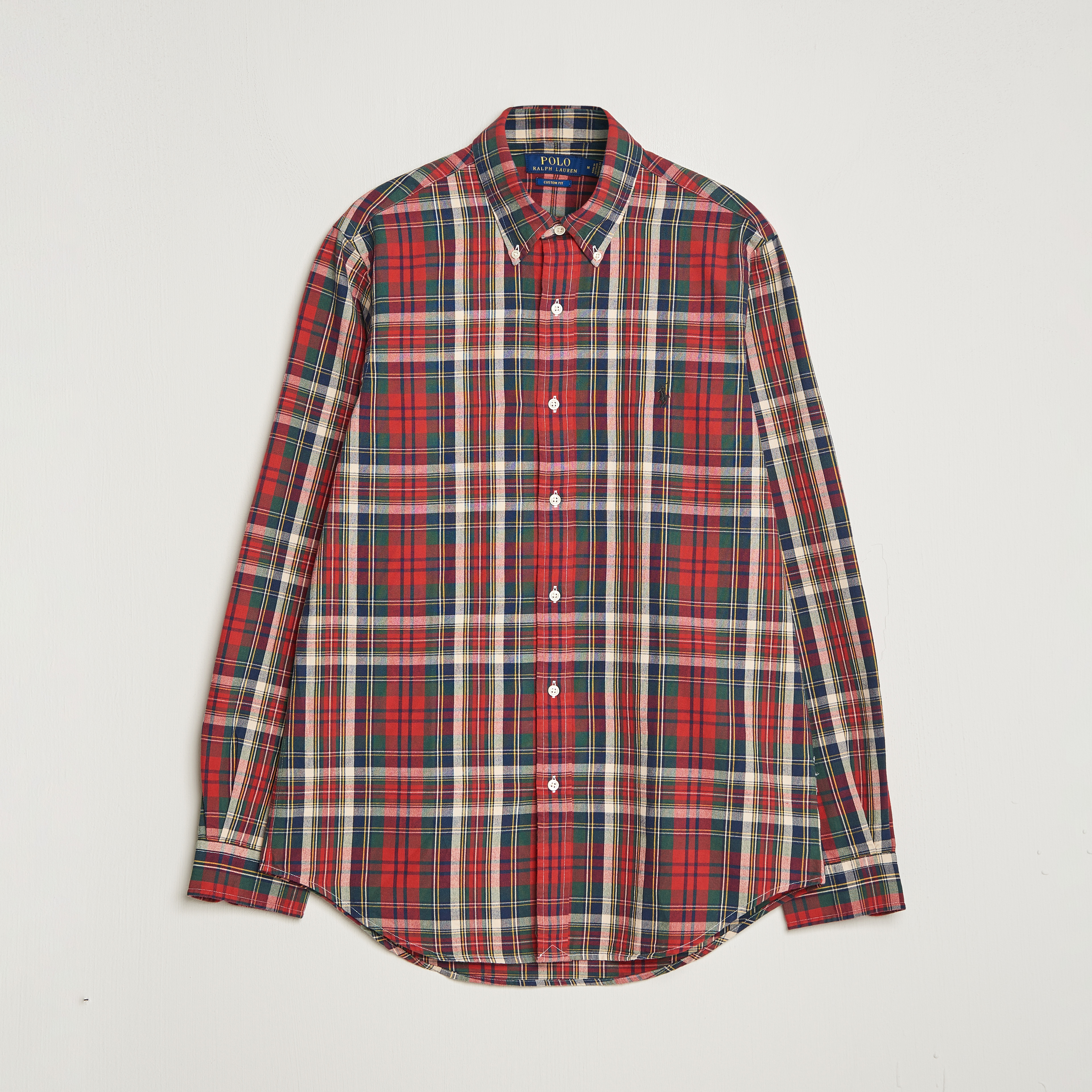 Polo Ralph Lauren Custom Fit Checked Oxford Shirt Red/Green su CareOfCarl.i