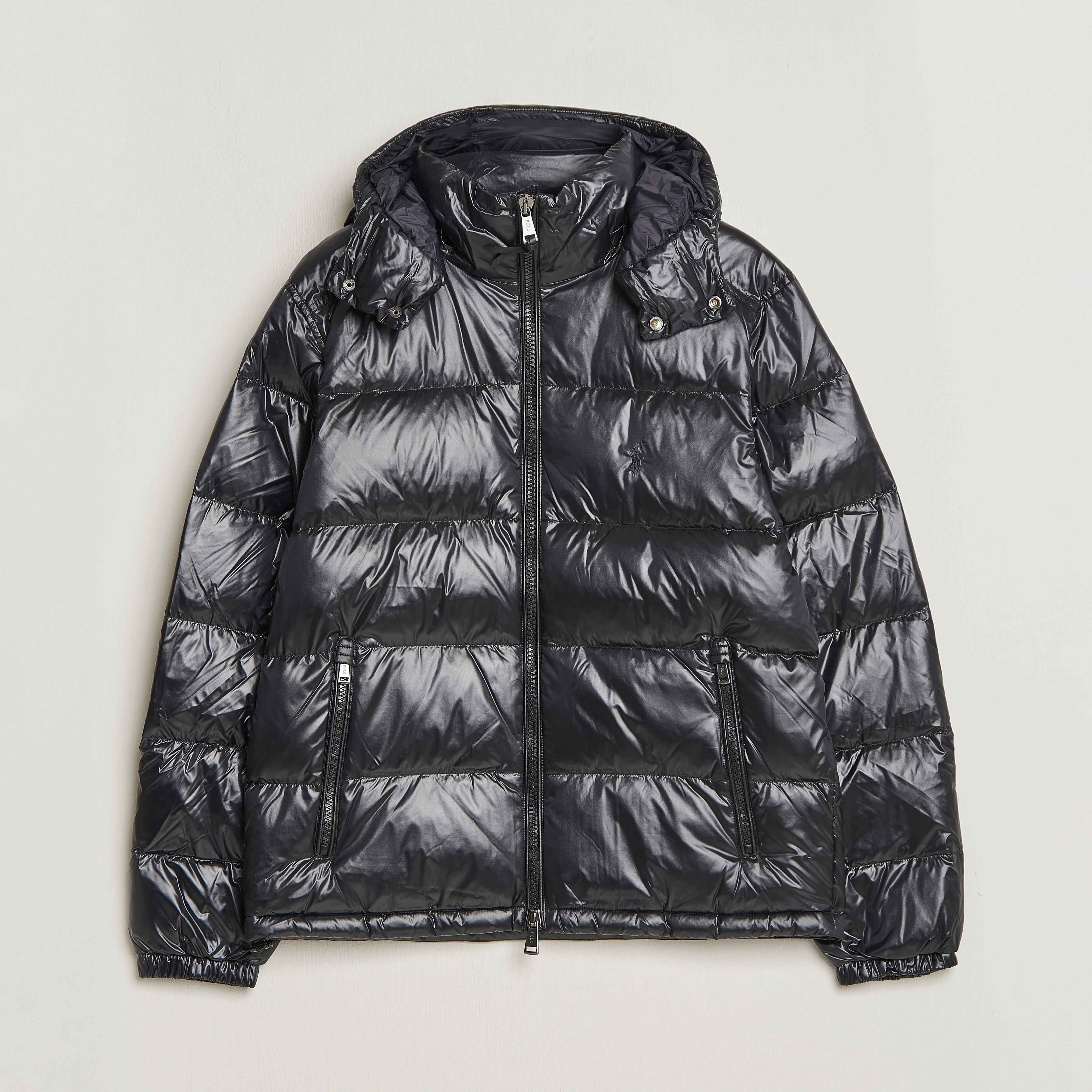 Polo Ralph Lauren Flint Glossy Down Jacket Black su CareOfCarl.it