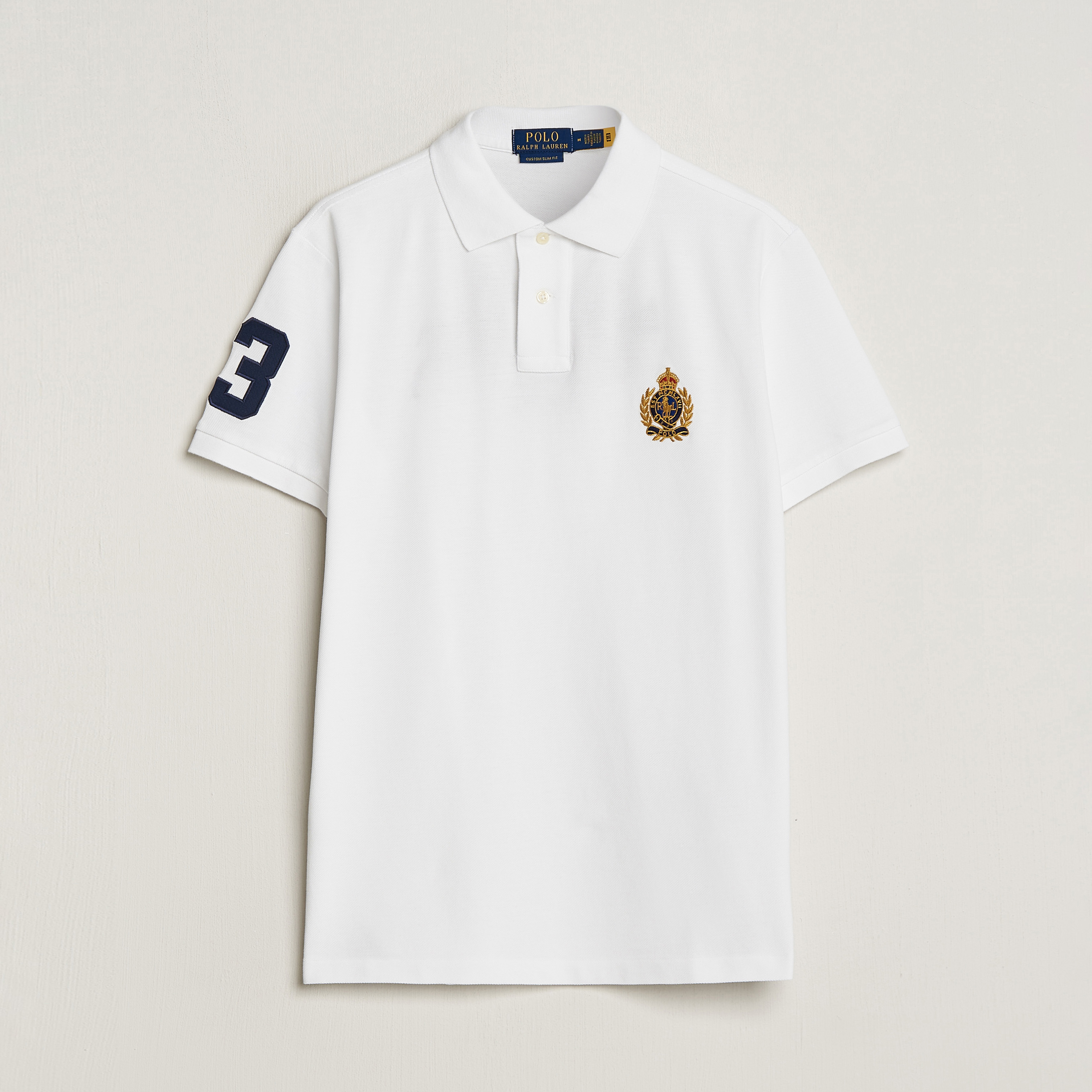Polo Ralph Lauren Custom Slim Fit Match Club Polo White su CareOfCarl.it