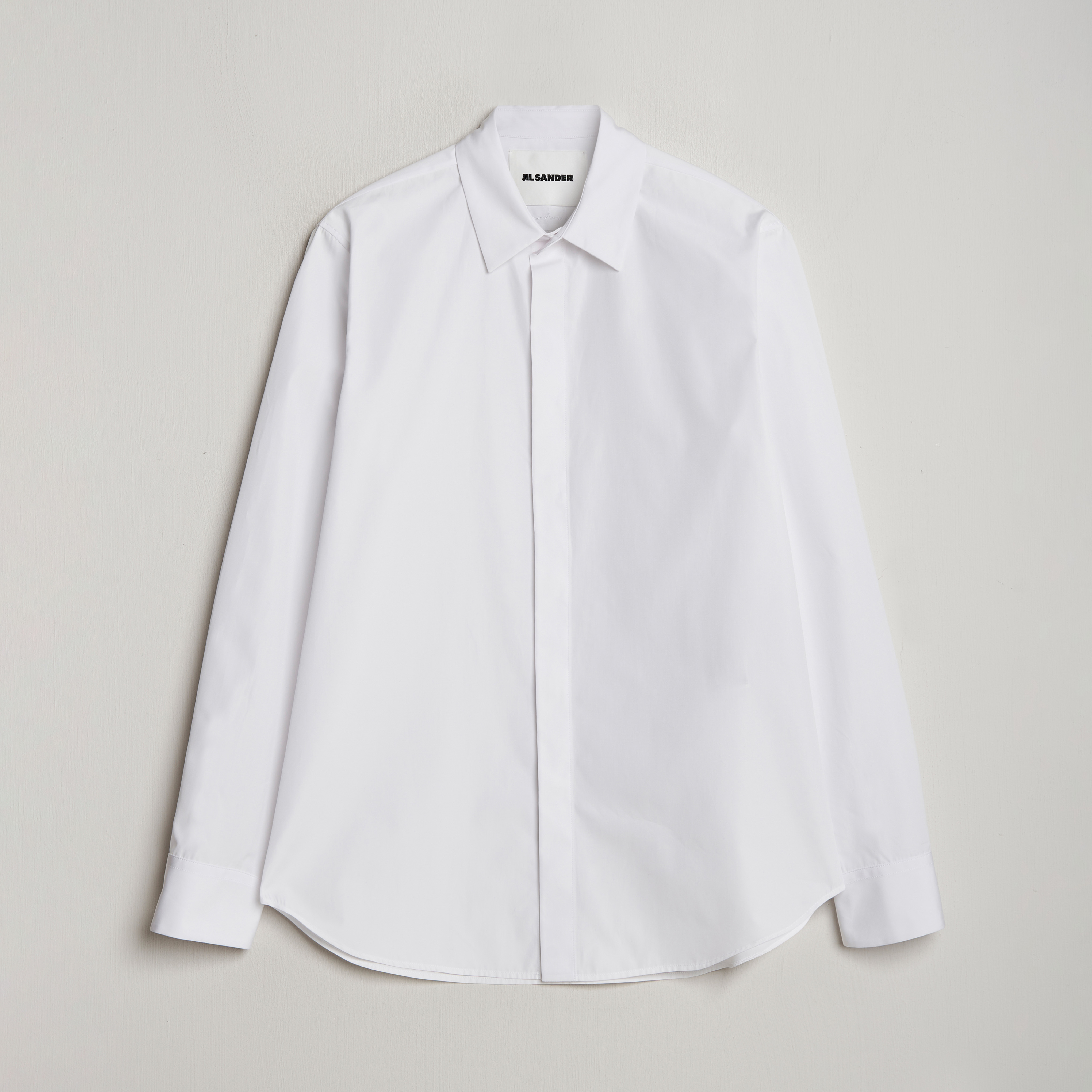 Jil Sander Regular Fit Poplin Shirt White su CareOfCarl.it