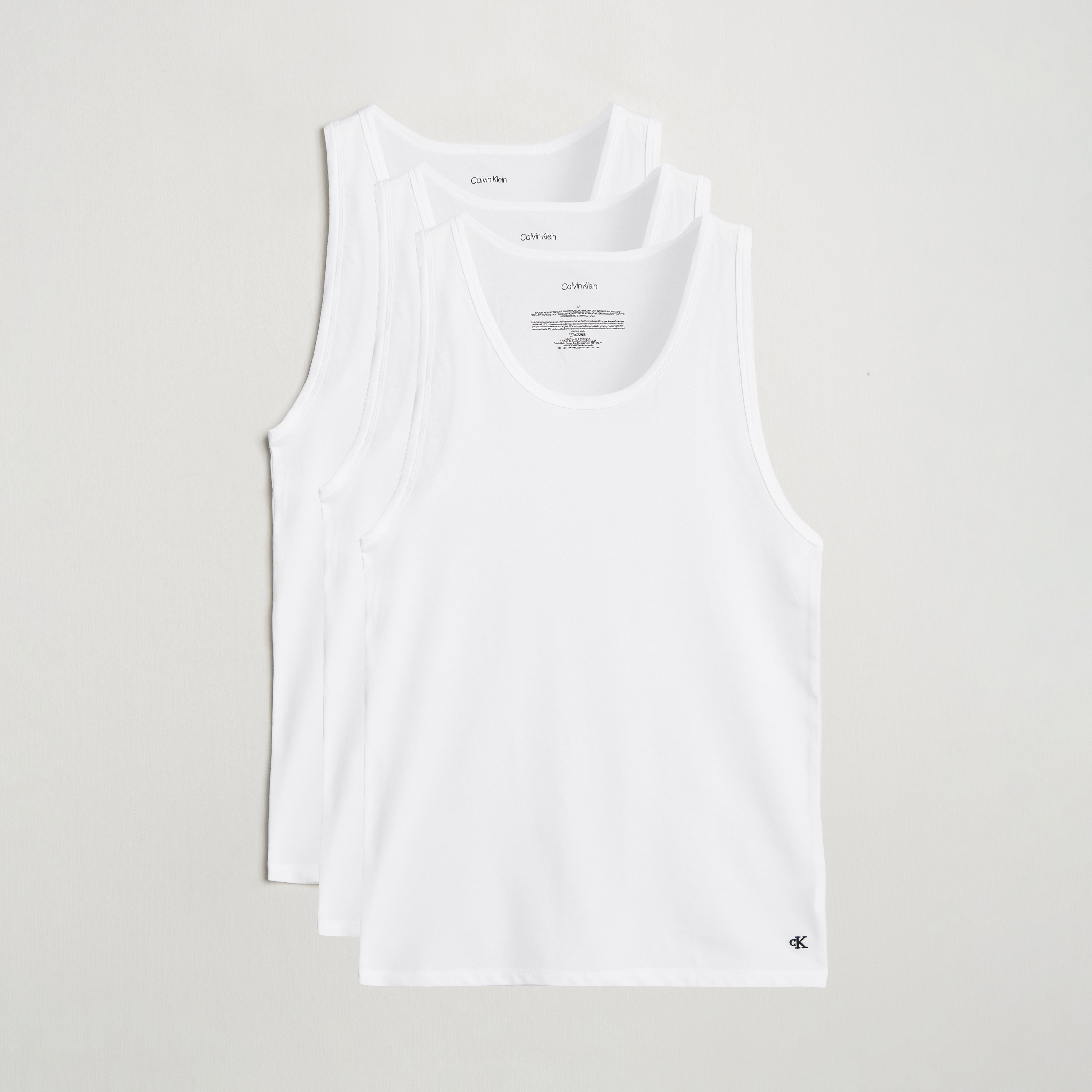Calvin Klein 3-Pack Cotton Tank Top White su CareOfCarl.it