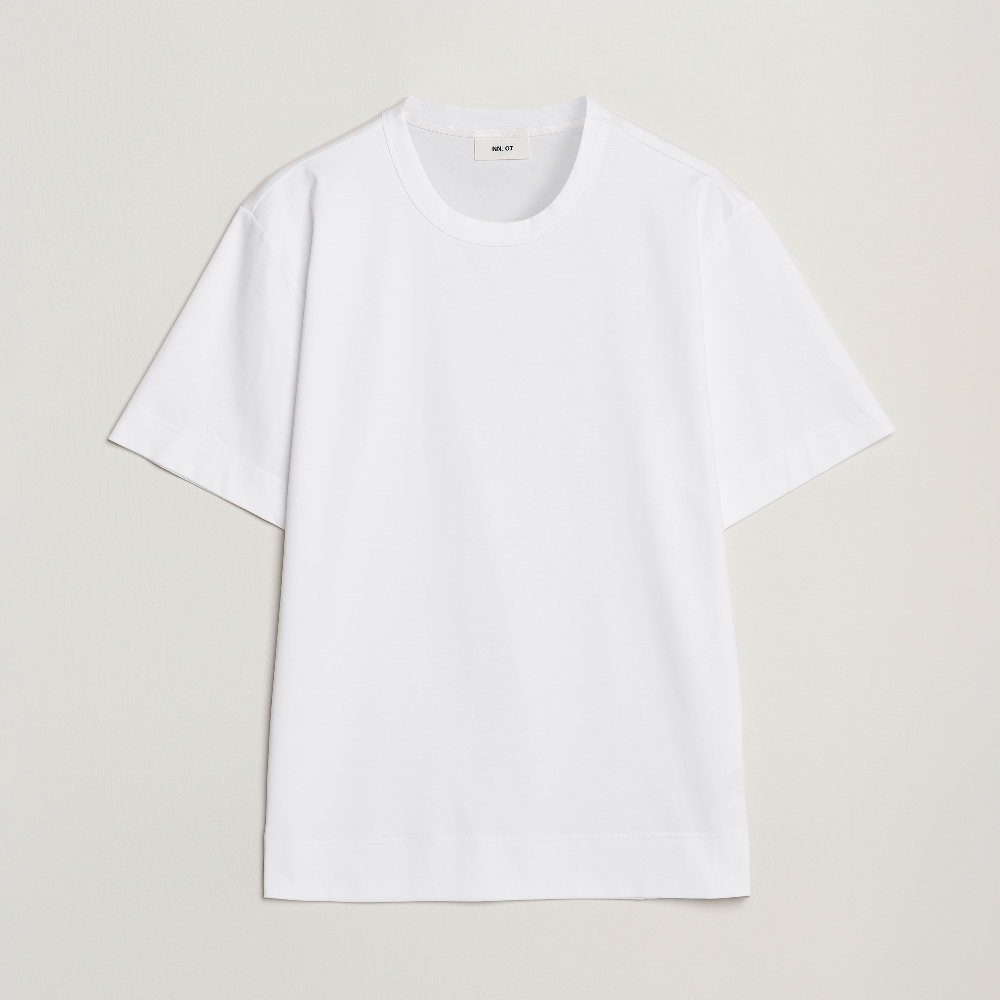 NN07 Pedro Mercerized Crew Neck T-Shirt White su CareOfCarl.it
