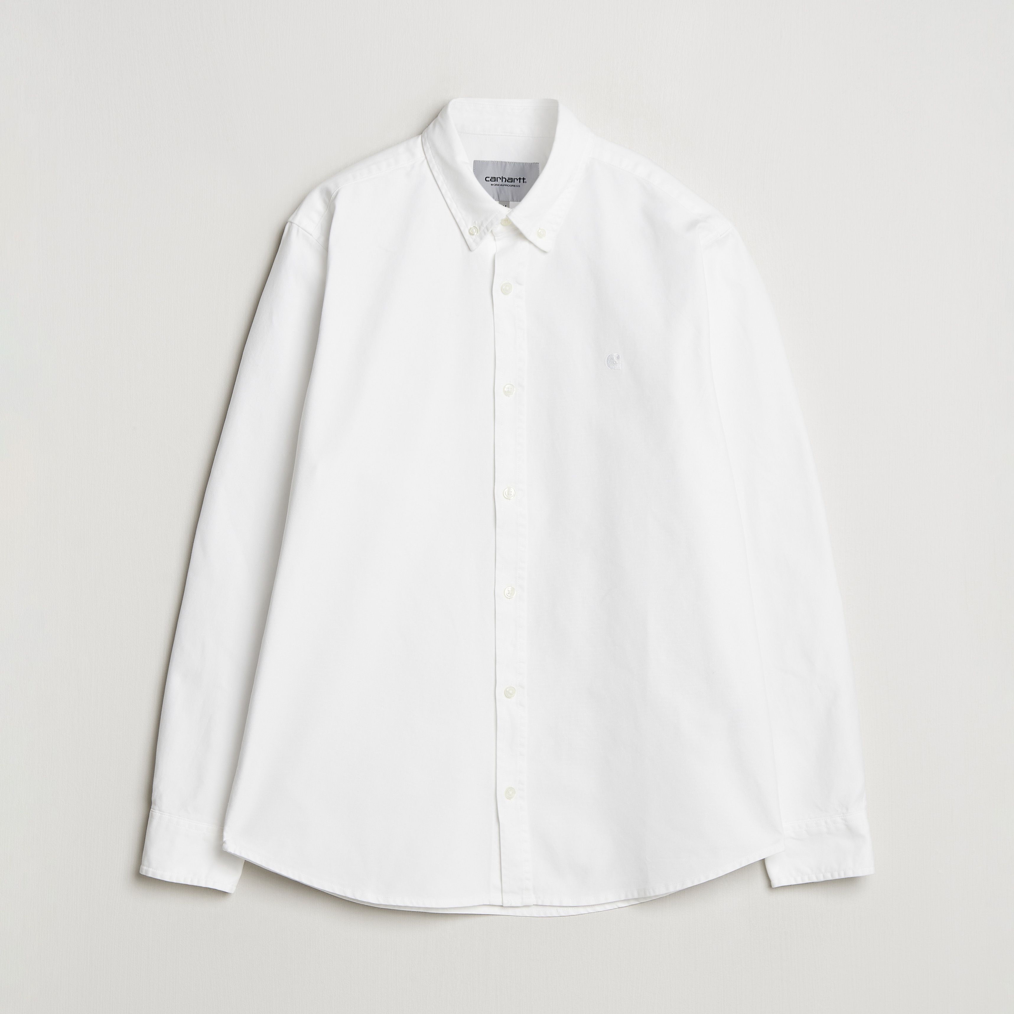 Carhartt WIP Bolton Cotton Oxford Shirt White su CareOfCarl.it