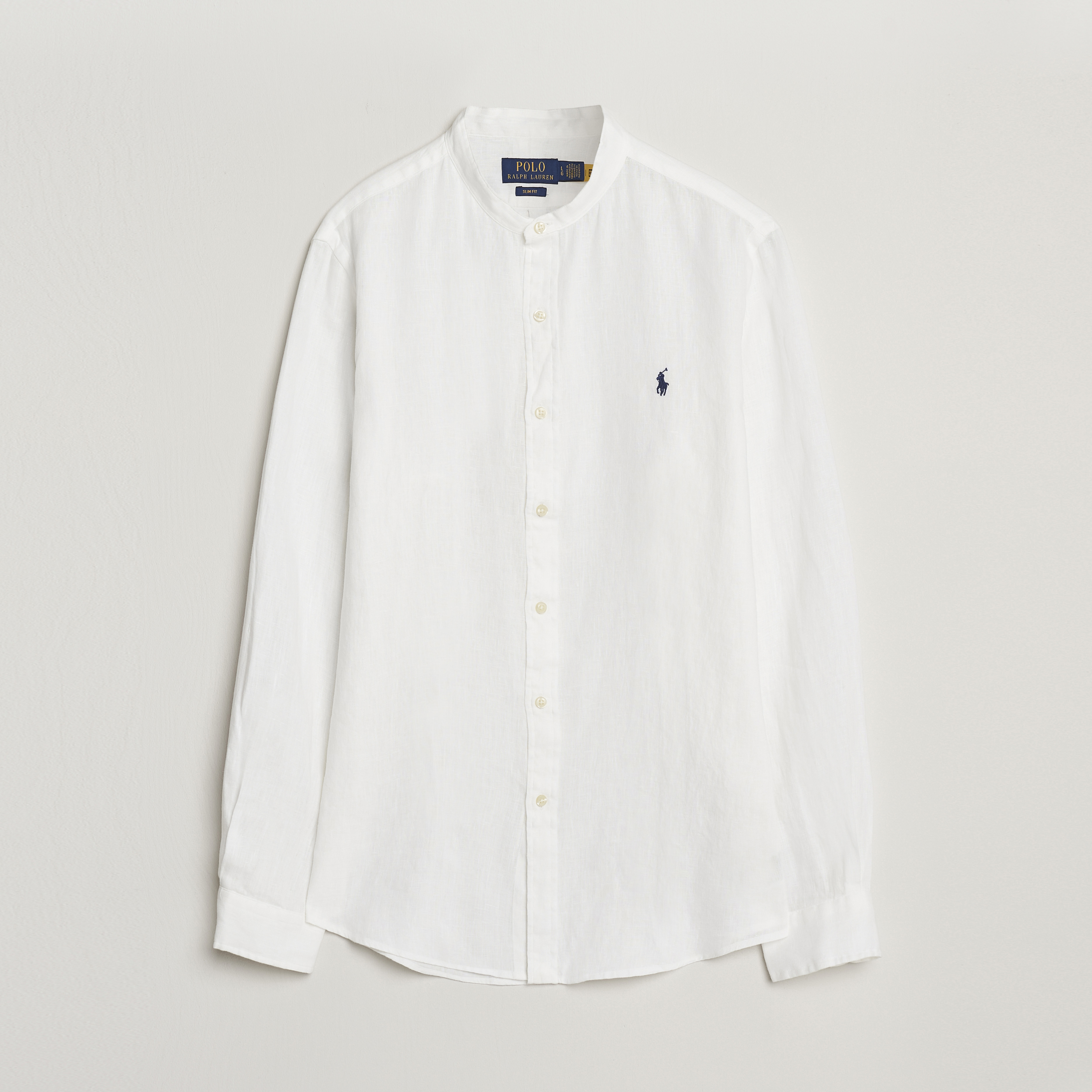 Polo Ralph Lauren Slim Fit Linen Shirt Ceramic White su CareOfCarl.it