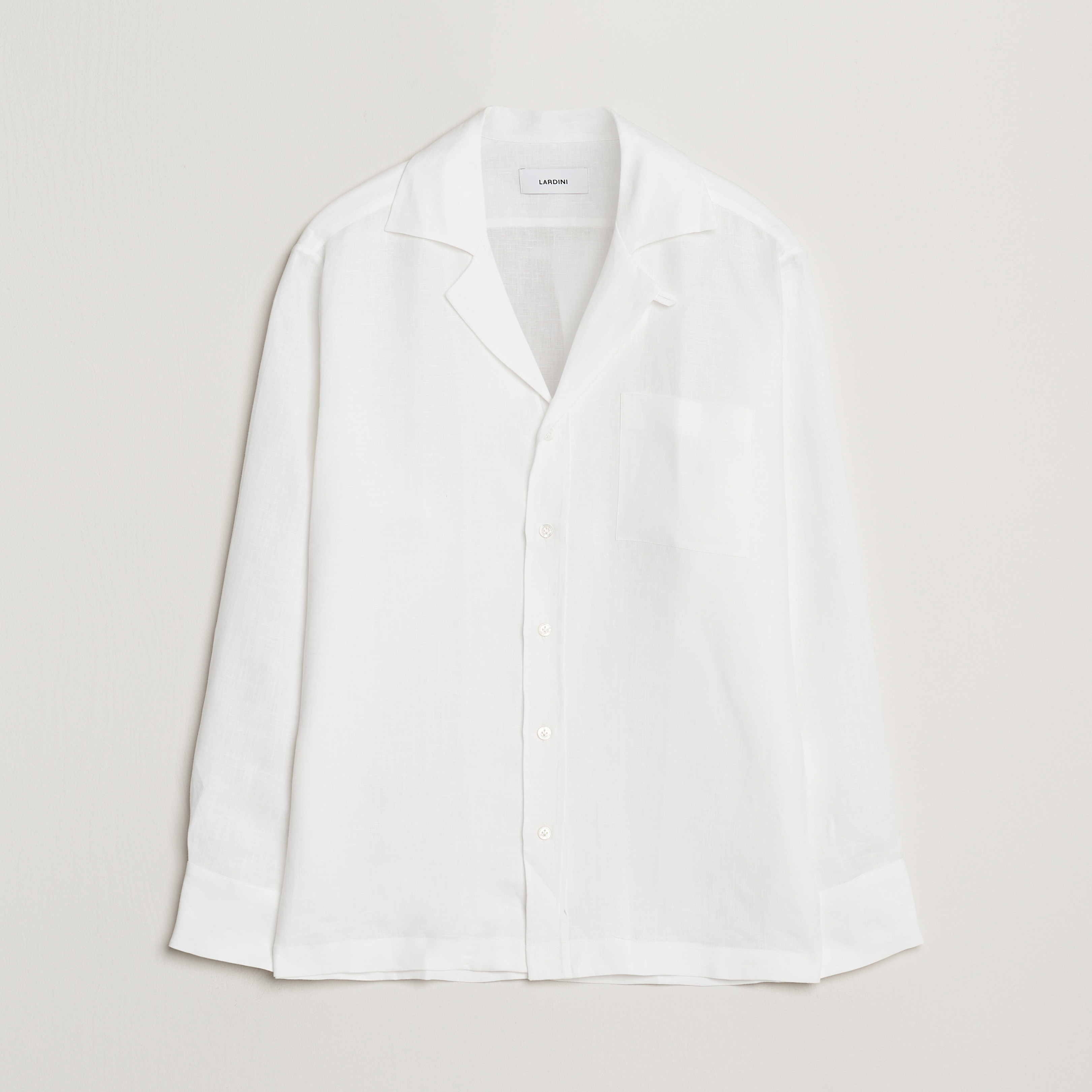 Lardini Paul Linen Resort Shirt White su CareOfCarl.it
